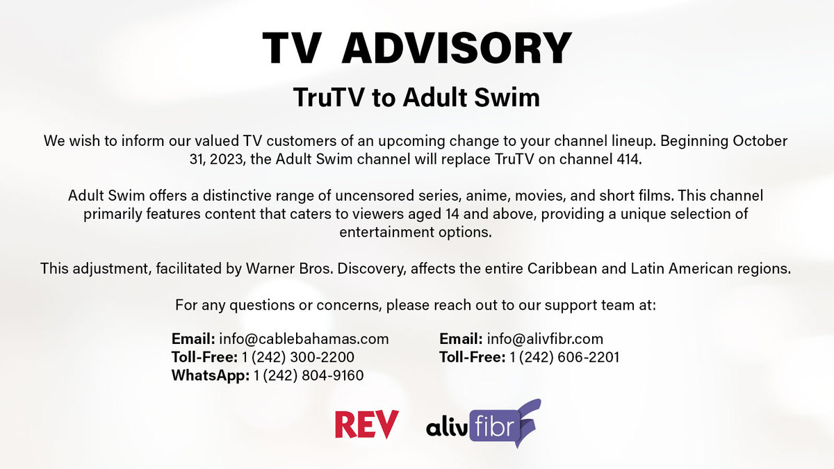 Programming Updates for REVTV - REV